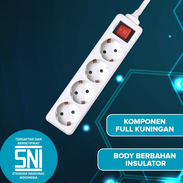 Kenmaster Stop 1 - 6 Holes F1 1.5M Electrical Plug Stop - 3 Holes ...