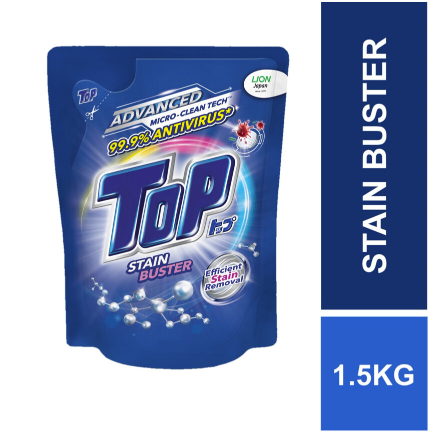 Top Liquid Detergent Refill Pack 1.5kg (Stain Buster / Brilliant Clean ...
