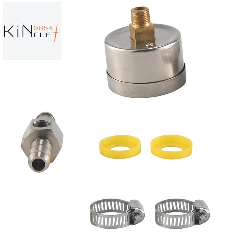 Universal Fuel Pressure Gauge 1/8 NPT(140 Psi) with 3/8 Inch Fuel Line ...