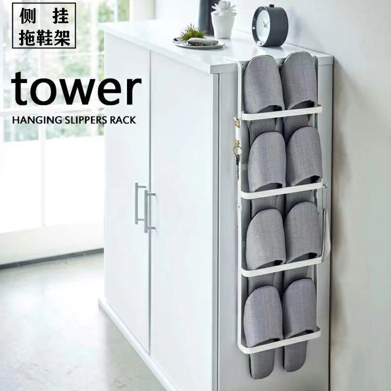 Side Hanging Slipper Rack Shoe Cabinet Inner Outside Slippers Storage ...