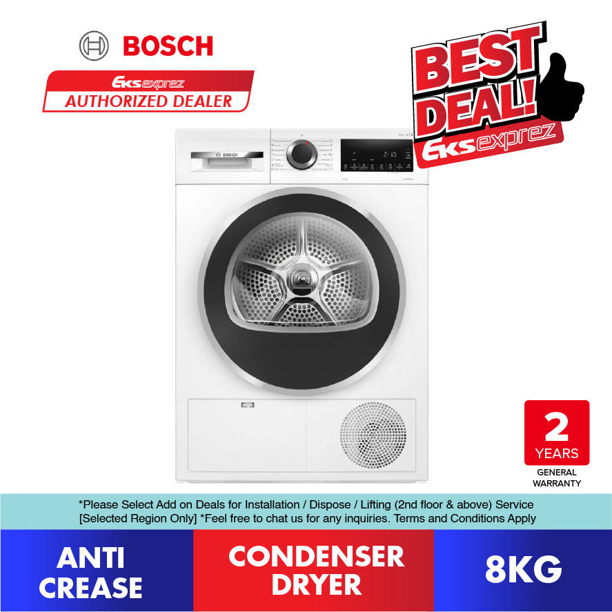 Bosch Siri 6 (8kg) Pengering Pemeluwap - WPG23100SG | Shopee Malaysia