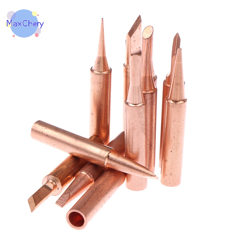 MCHY> 5/6pcs Pure Copper 900M-T Solder Iron Tip Lead-free Solder Tip Welding Head new | Shopee ...