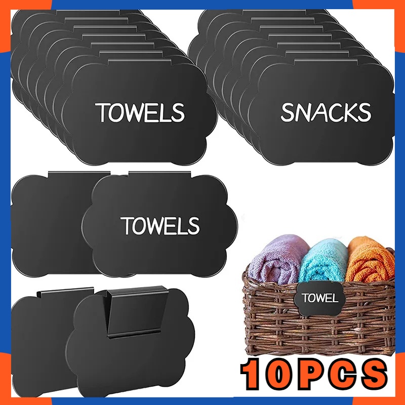 10 Pcs Clip Tag Label Rewritable PVC Label Clip Holder Mini Chalkboard ...