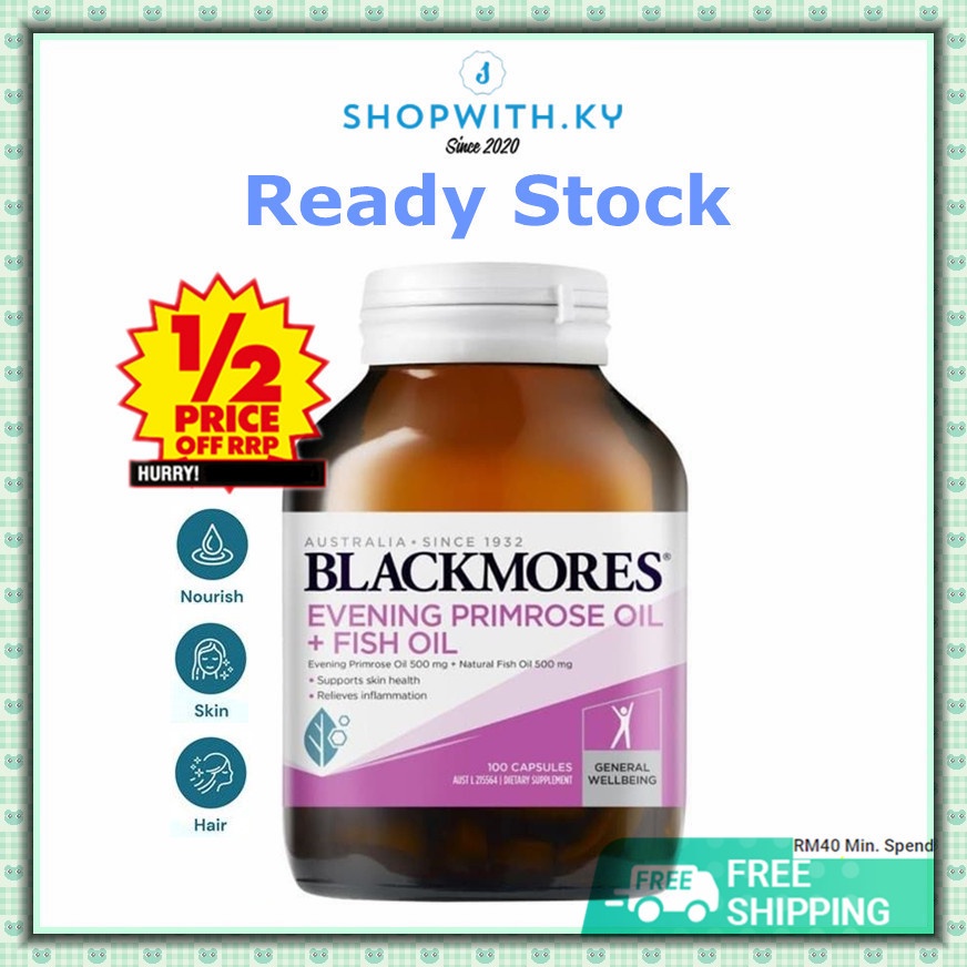 [现货+包邮 Date: 09/2025] Blackmores EPO Evening Primrose Oil + Fish Oil ...