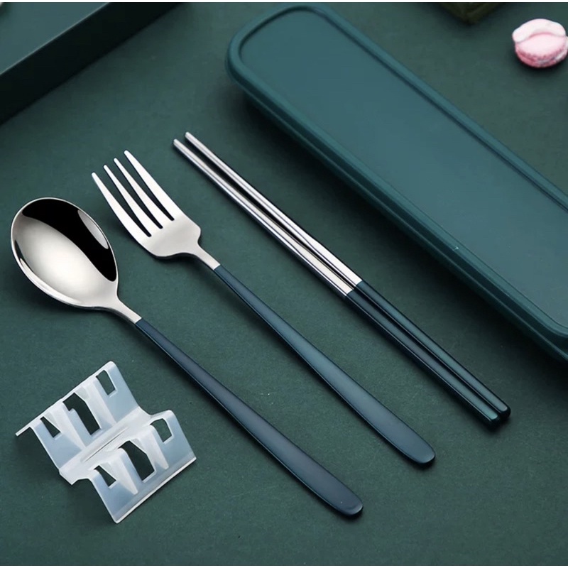BABA Cutlery Stainless Steel Tableware Spoon Fork Chopsticks Set ...