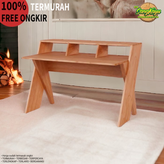 KAYU Study TABLE COMPUTER TABLE WOODEN OFFICE TABLE 7 | Shopee Malaysia