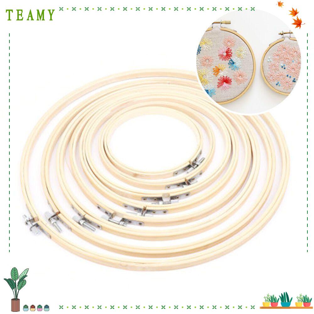 TEAK Fashion Embroidery Hoop Diy Round Loop Cross Stitch Frame New ...