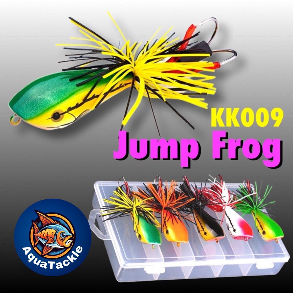 AquaTackle - 【KK009】CAMO Jump Frog Double Hook Top water Lure killer ...
