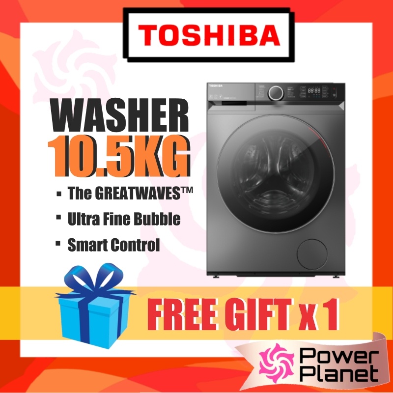 [FREE GIFT] Toshiba 10.5KG Front Load Inverter Washer TW-BK115GF4M(SK) / TWBK115GF4M | Shopee ...