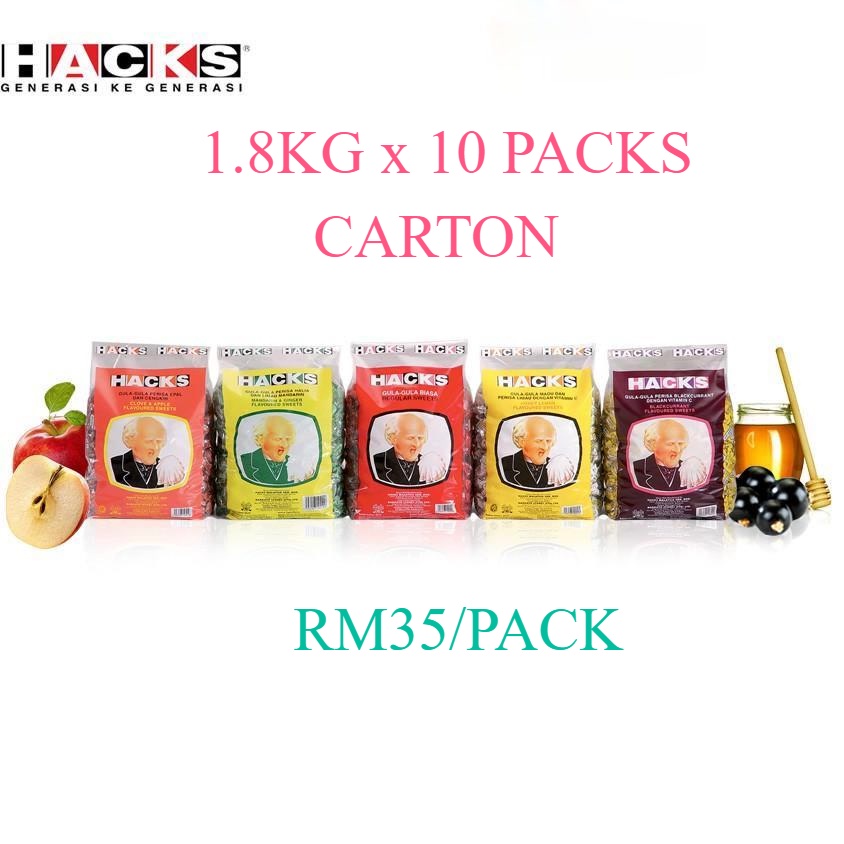 HACKS CANDY SWEETS / GULA GULA HACKS 1.8KG BAG ORIGINAL REGULAR HONEY ...