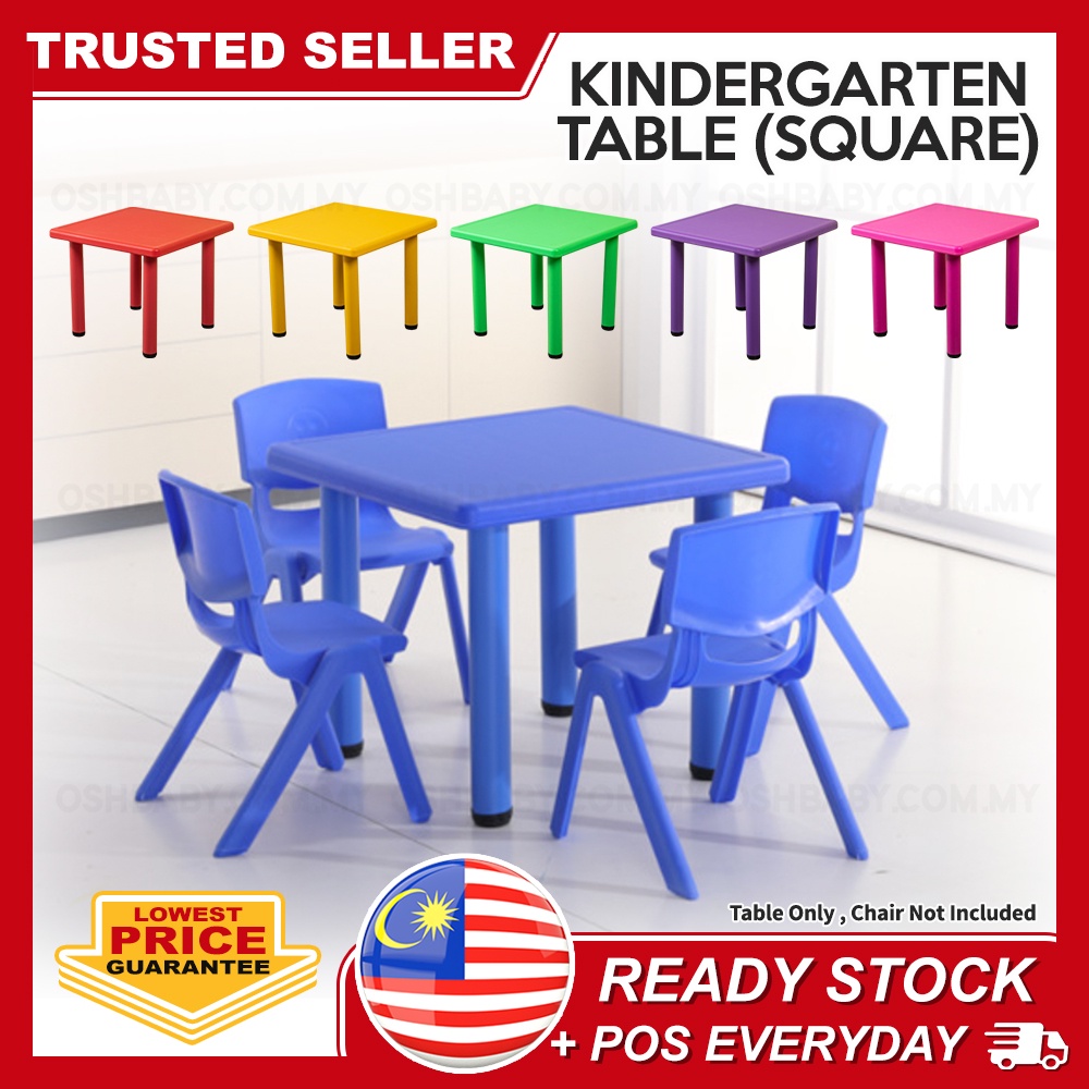 KINDERGARTEN TABLE -SQUARE Meja Taska Meja Tadika Kids Children Table ...