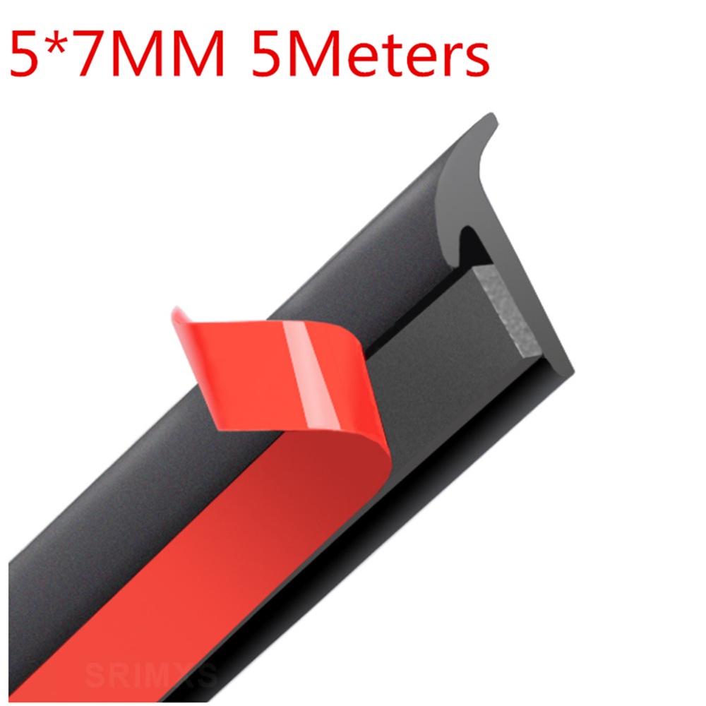 5M Slanted T Seal Strip Rubber Car Bumper Fender Trim Molding ...