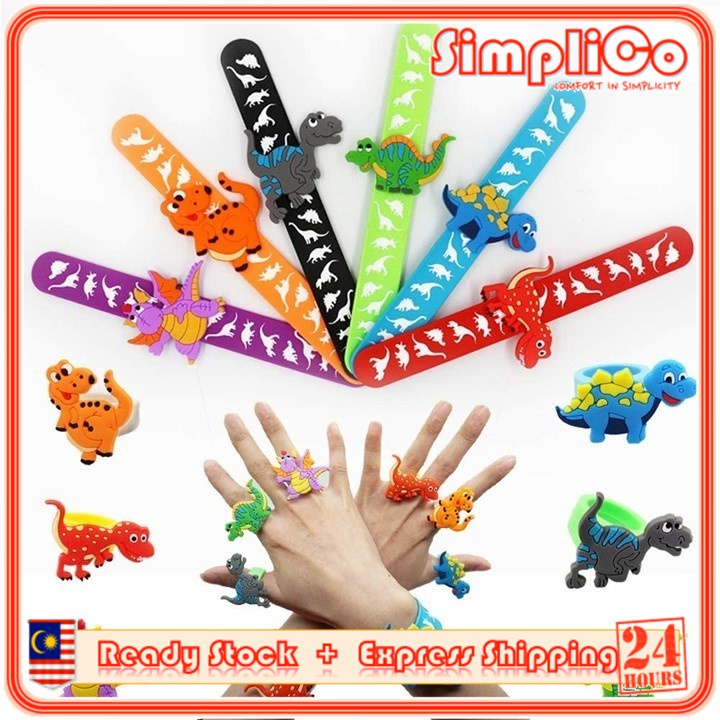 Kids Bracelet Dinosaur Slap Bracelets DIY Slap Bracelets Silicone ...