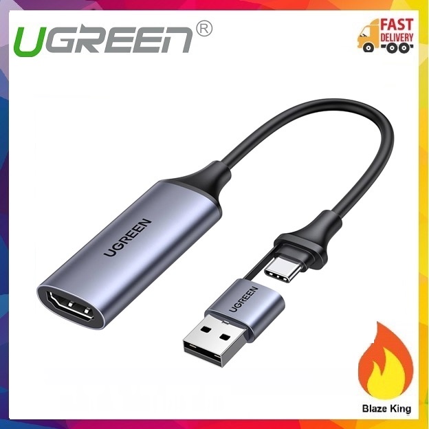 UGREEN Video Capture Card 4K HDMI to USB/Type-C HDMI Video Grabber Box ...