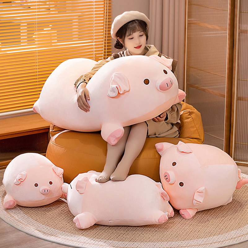 80cm Pig Plushie Pillow Cute Piggy Stuffed Toy for Baby Papa Pig Plush ...
