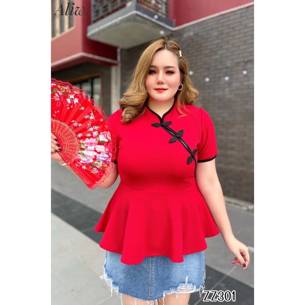 PLUS SIZE CHEONGSAM [CHINESE KNOT CHEONGSAM PRINCESS TOP ]#ZZ301 #中大码中国结旗袍公主上衣 | Shopee Malaysia