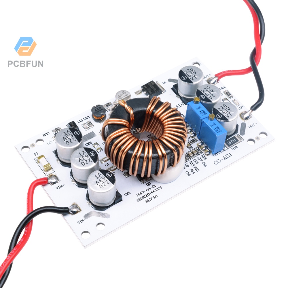 Pcbfun Dc 10v-60v 600w 10a Converter Step-up Boost Constant Current ...