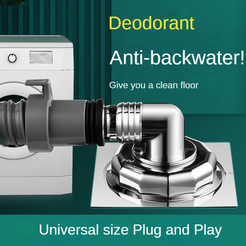 , ,Washing Machine Floor Drain Tee Connector, Balcony Basin Downcomer ...