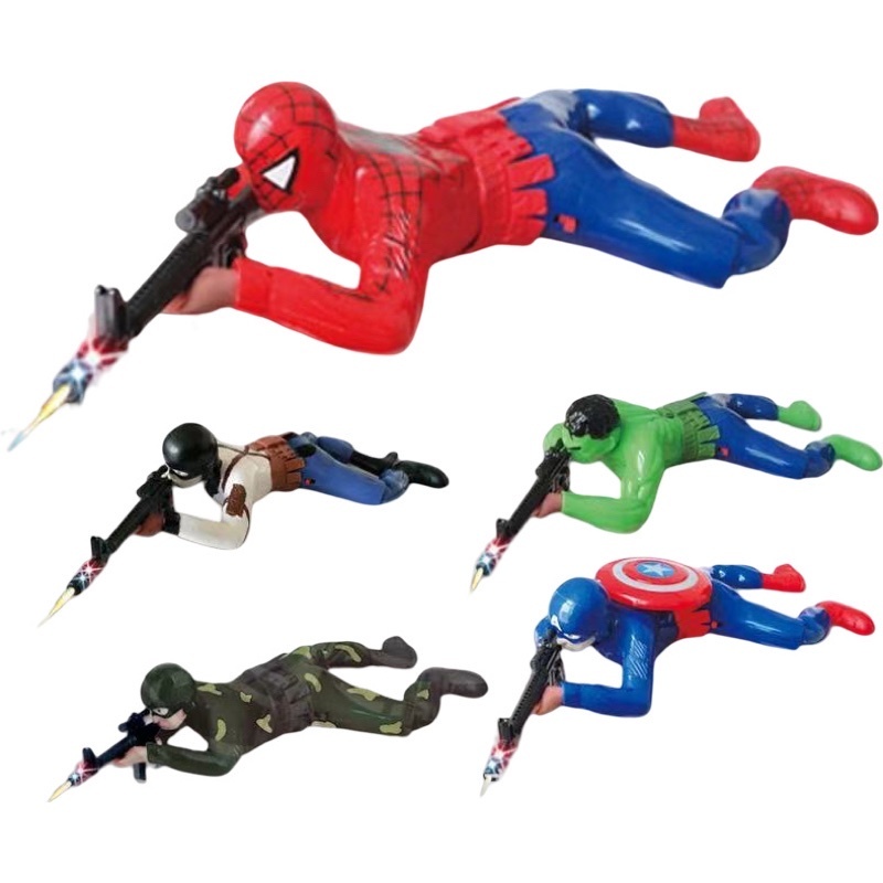 Battery Operated Super Heroes Crawling Action Figures Toy with LED ...