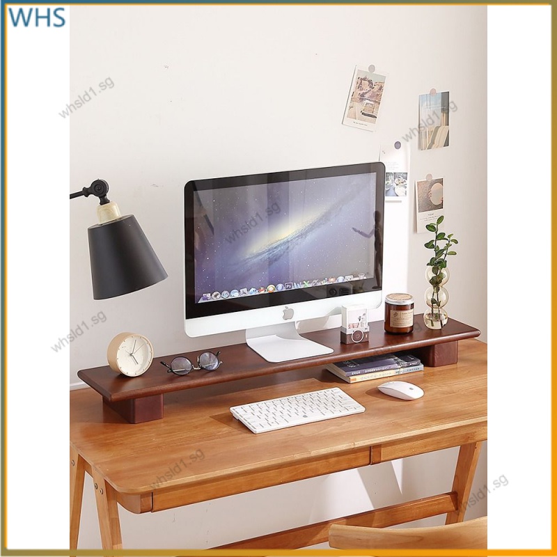 Monitor Booster Stand Solid Wood Desktop Computer Screen Base Cushion ...