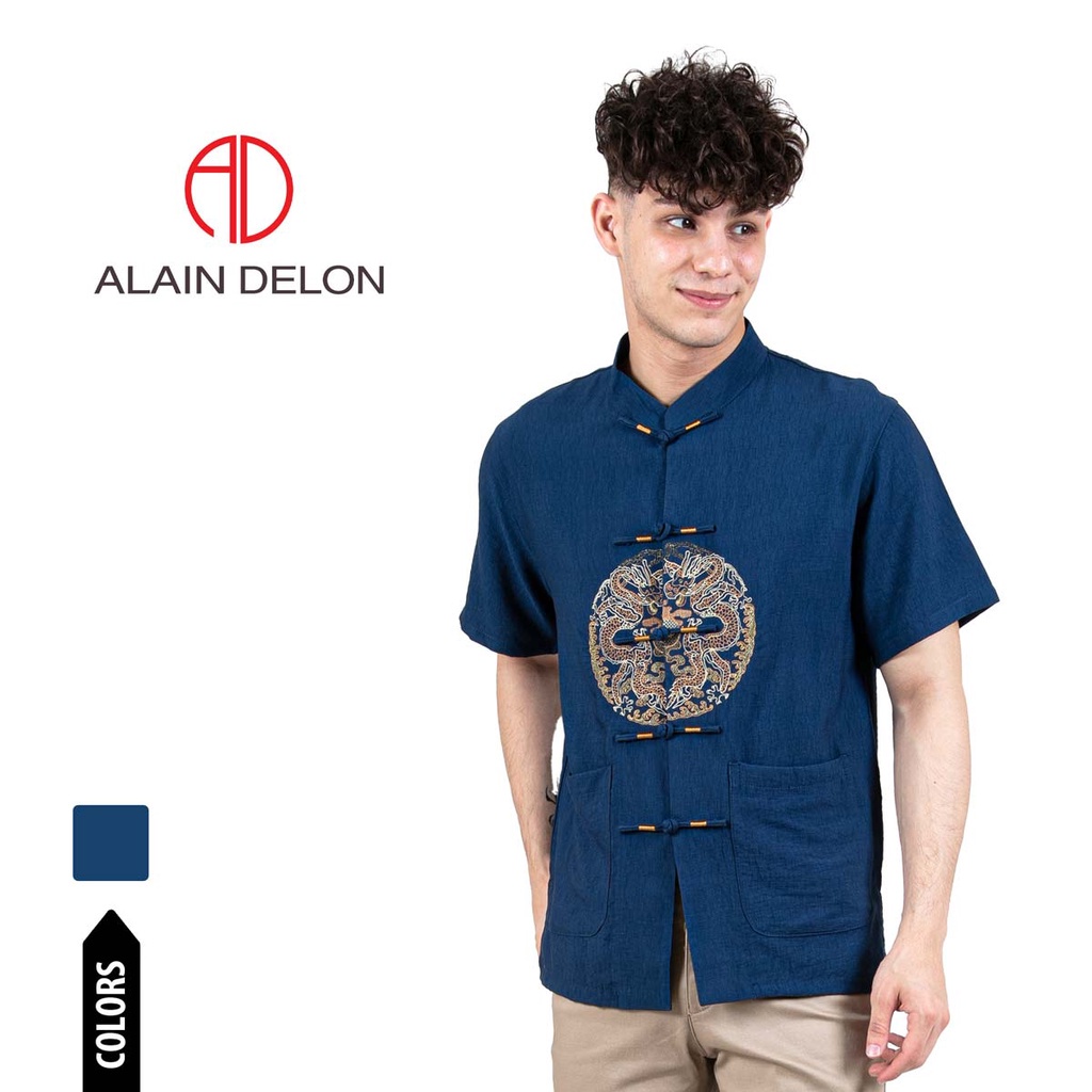 Alain Delon Chinese New Year Tang Suit Samfu Traditional Short Sleeve ...