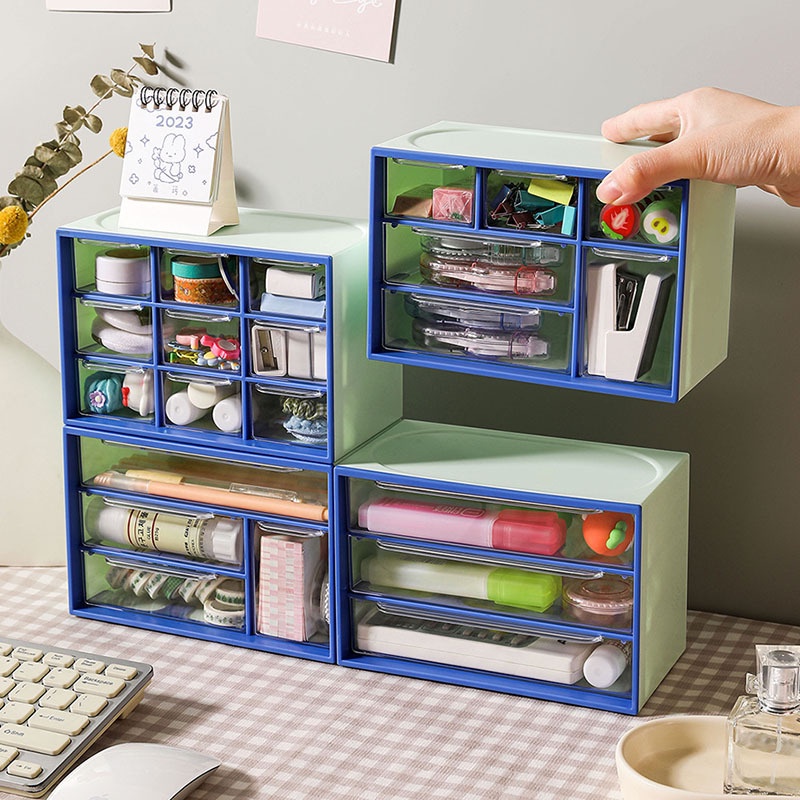 READY STOCK 3/4/6 Slot Drawer Stationery Desktop Organizer Fancy Sanrio ...