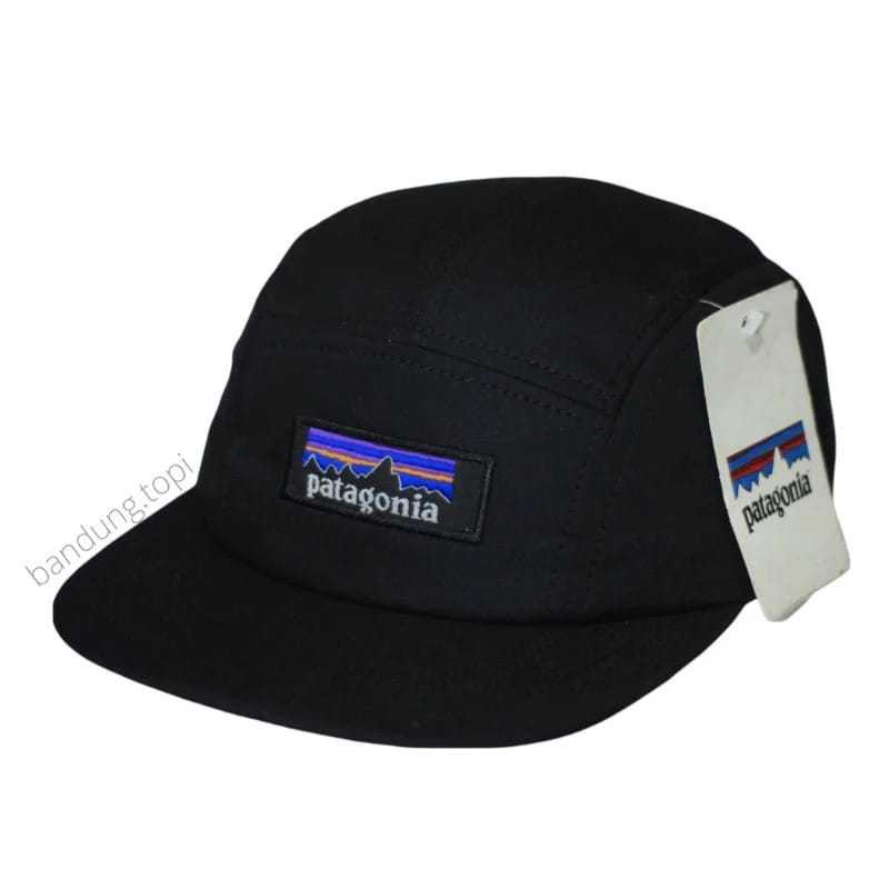 Five panel cap cap polo woven Embroidery distro original unisex 5 panel ...