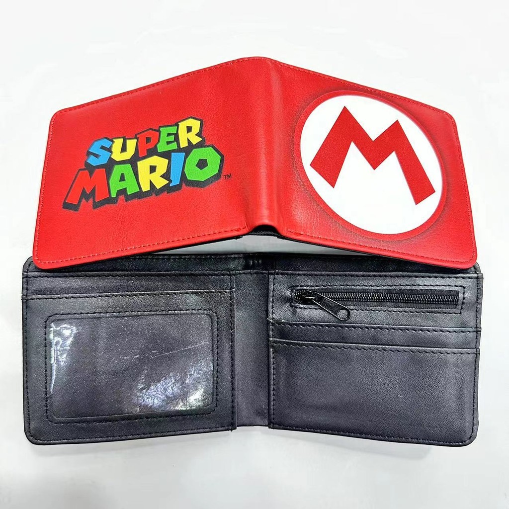 Byum Men's Wallet Cartoon Wallet Coin Purse Card Holder Super Mario ...