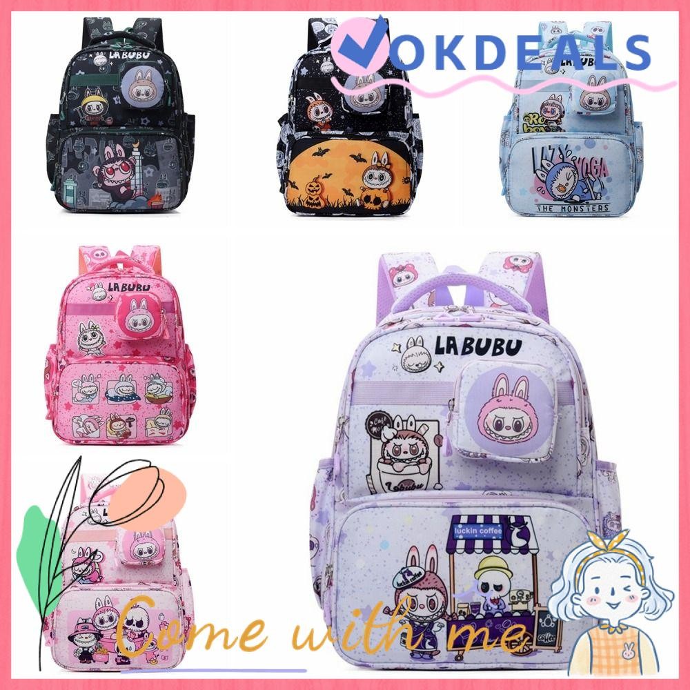 OKDSHOP Labubu Backpack, with Coin Purse Large Capacity School Bags ...
