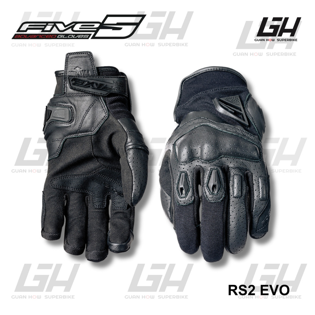 FIVE5 Advanced RS2 Evo Riding Gloves - Black | Shopee Malaysia