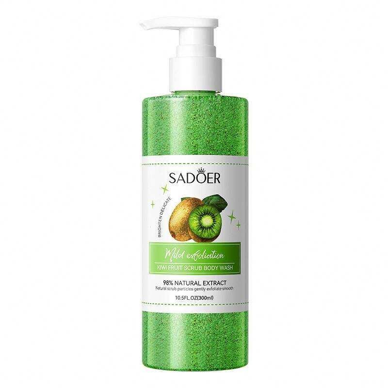 SADOER Fruit VC Wash Kiwi Scrub Whitening Body Shower Gel, Exfoliating & Skin Brightening ...