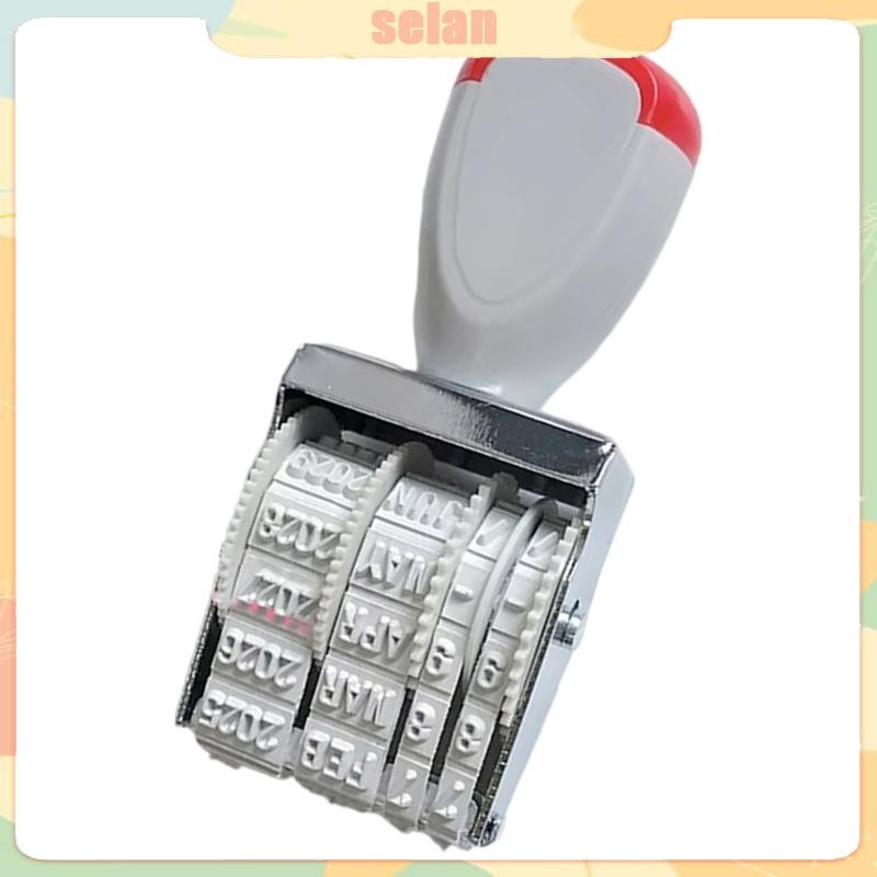SELAN Rubber Stamp Line Dater English Date Stamp Office Stamp Rotating Stamp Rubber English Date ...
