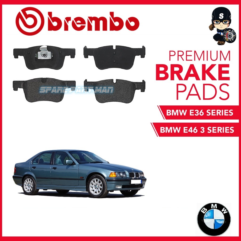 Original BREMBO Front Brake Pads (1 set) - BMW E36 3 SERIES, BMW E46 3 ...