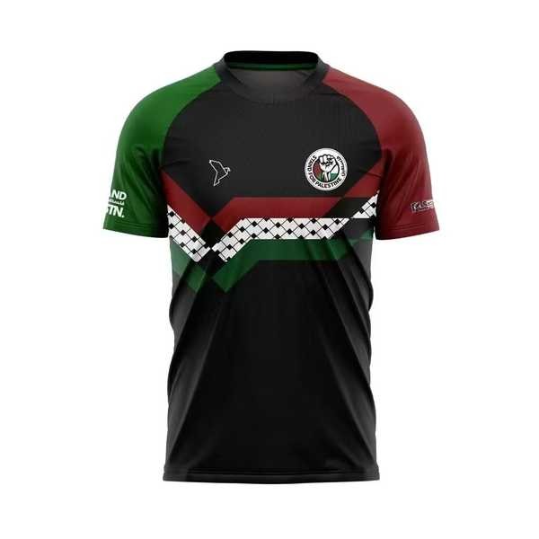 soloz jersey jersey jtt Jersi hitam retro Palestin yang baru, pakaian ...