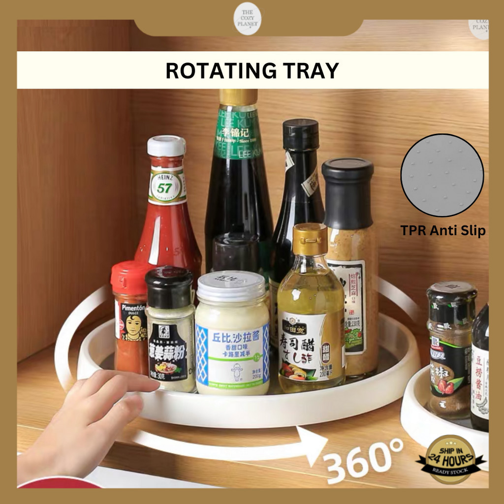 Toilet Bathroom Cabinet Rotating Tray Storage Shampoo Bottle Detergent ...