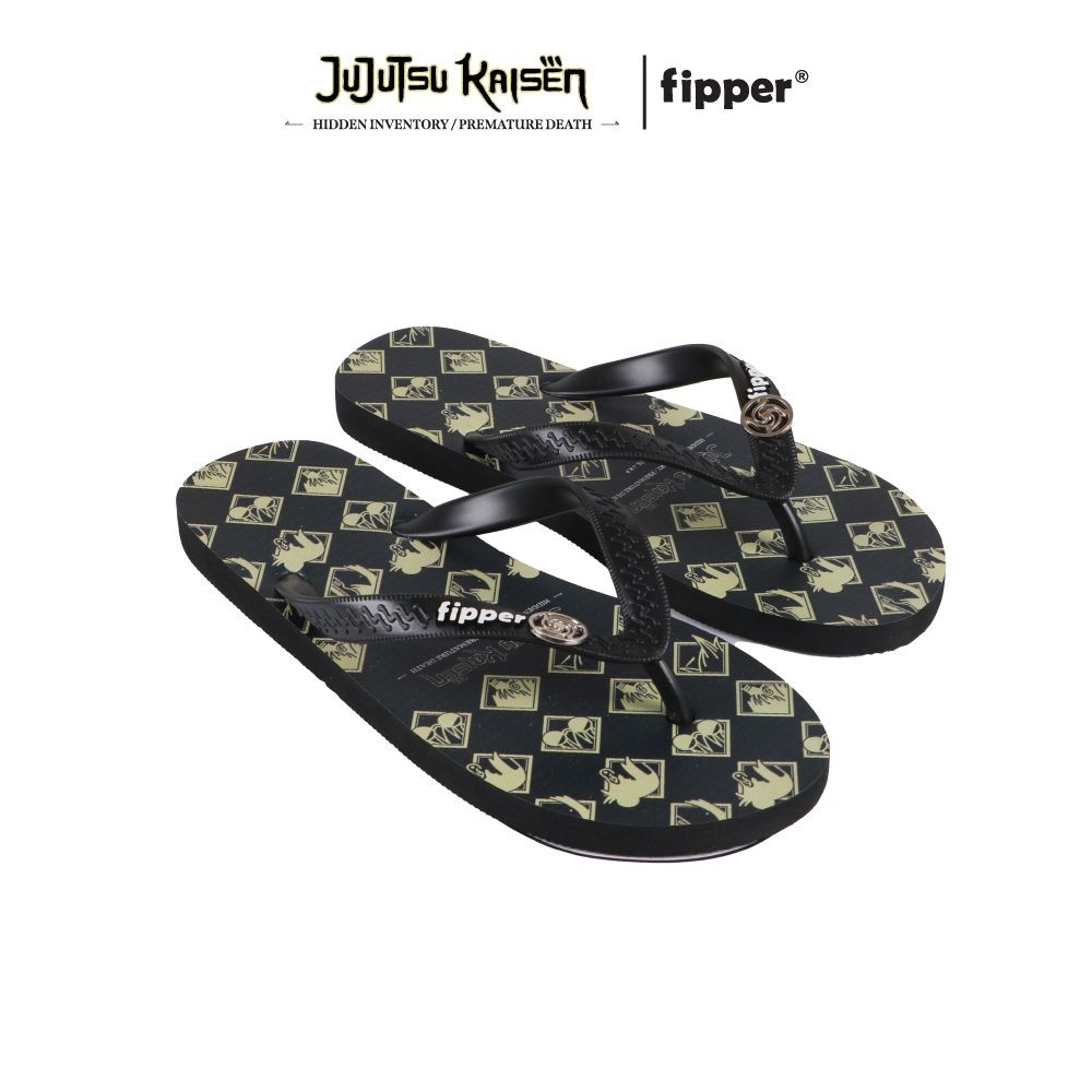 Fipper X Jujutsu Kaisen Selipar Edisi Terhad Black / Khakis - Fipper X ...