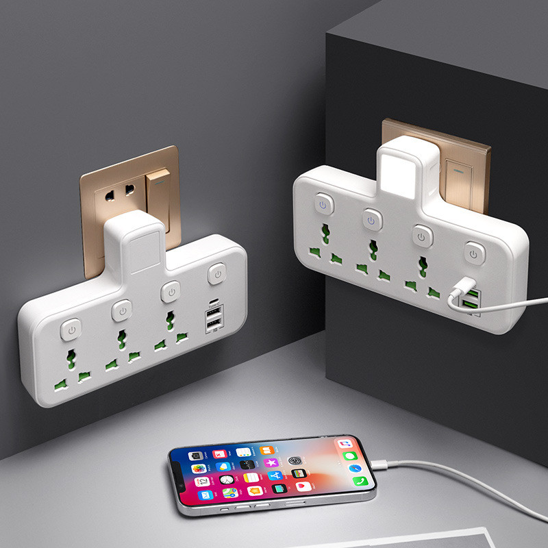 Socket Extension Multi-Function Plug Socket Converter Plug Pin Socket ...
