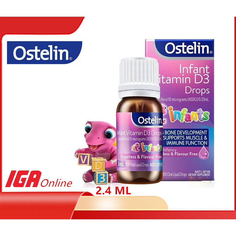 [EXP 03/2027] Ostelin Infant Vitamin D3 Vitamin D Drops ( 2.4ml ...