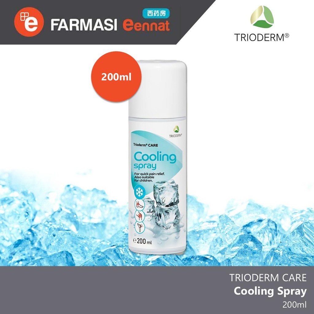[Eennat Pharmacy] Trioderm Care Cooling Spray (200ml) Quick Pain Relief ...