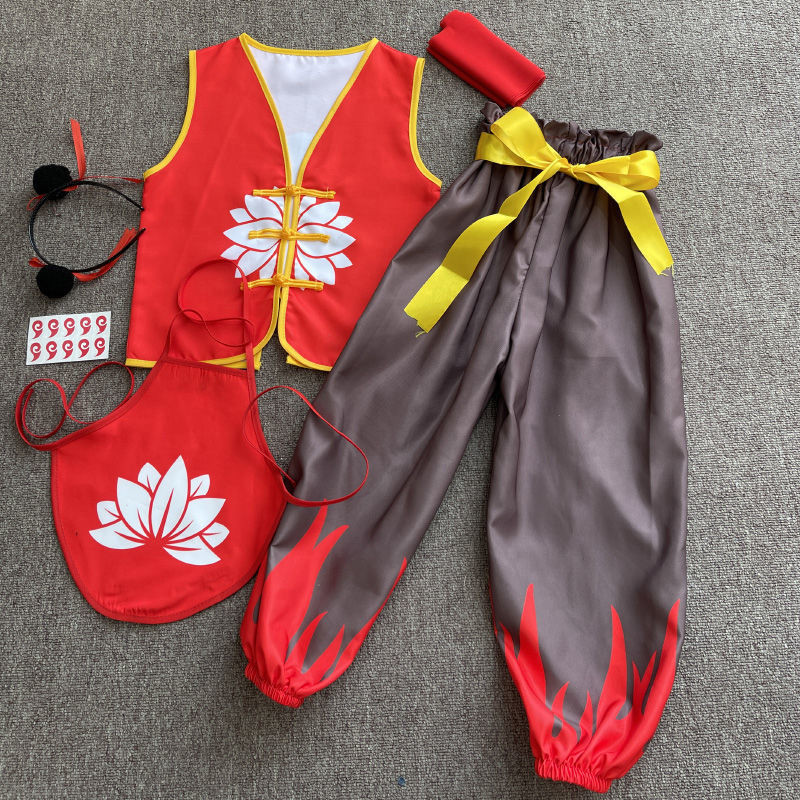 [Halloween] Ready Stock Six One Nezha Clothes Nezha Demon Boy Around ...