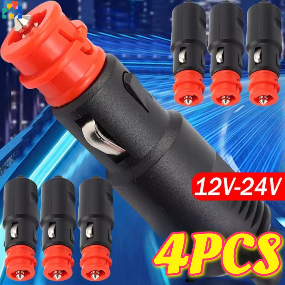 Universal 12V-24V Car Cigarette Lighter Plug Socket Power Connection ...