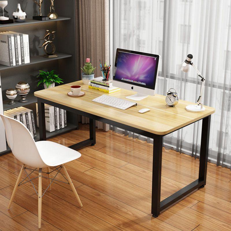 Simple Modern Office Desk Gaming Computer Laptop Solid Wood ...