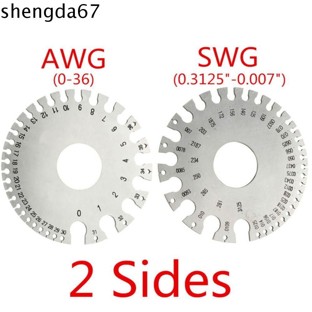 SHENGDA Wire Gauge AWG SWG 0-36 Soldering Inspection Tool Thickness ...