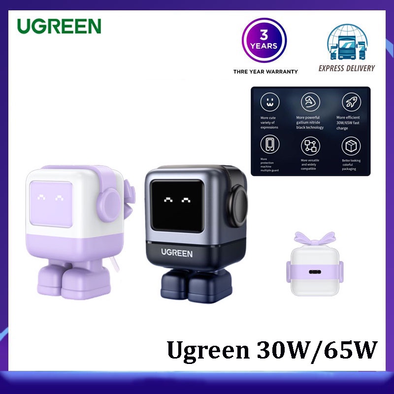 Ugreen 30W/65W Gallium Nitride Charger Q Pai Robot Suitable for Mobile ...