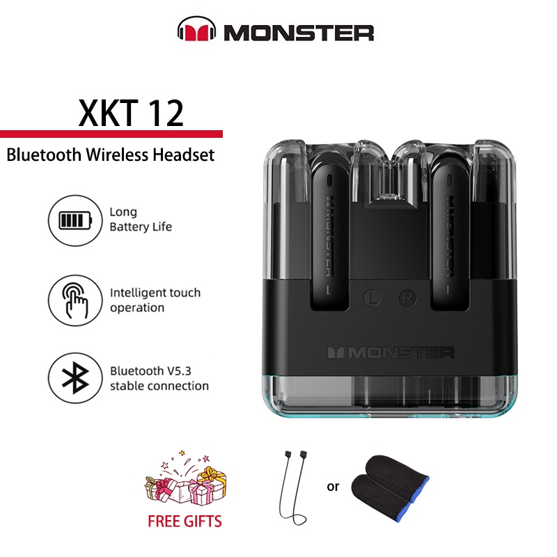 Monster XKT12 True Wireless Headphones Original Bluetooth Earphones ...