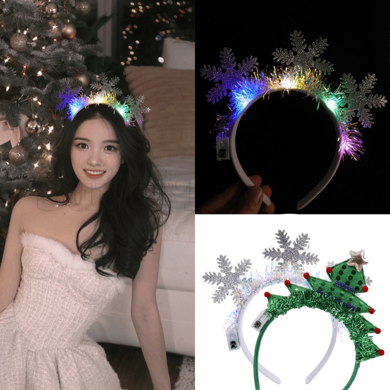 [ Featured ] Holiday Party Cosplay Props / Xmas Snowflake Hair Hoop ...