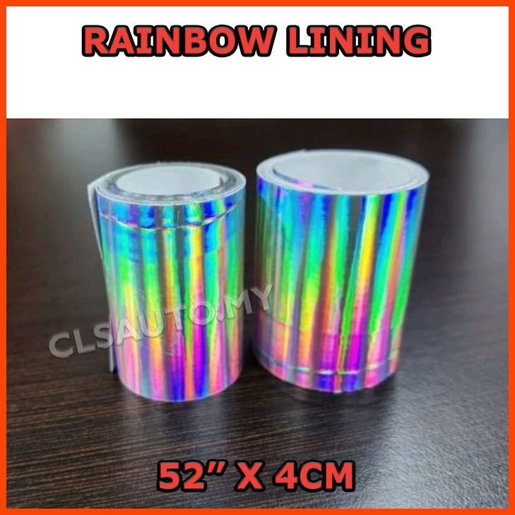 Rainbow Lining Lorry Windscreen Sticker (104" Inch x 4 cm) Plain ...