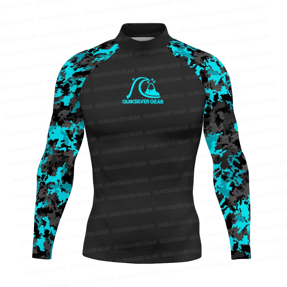 Quiksilver Gear Men's Long Sleeve Pro Surfing Shirt Beach Sun Screen ...