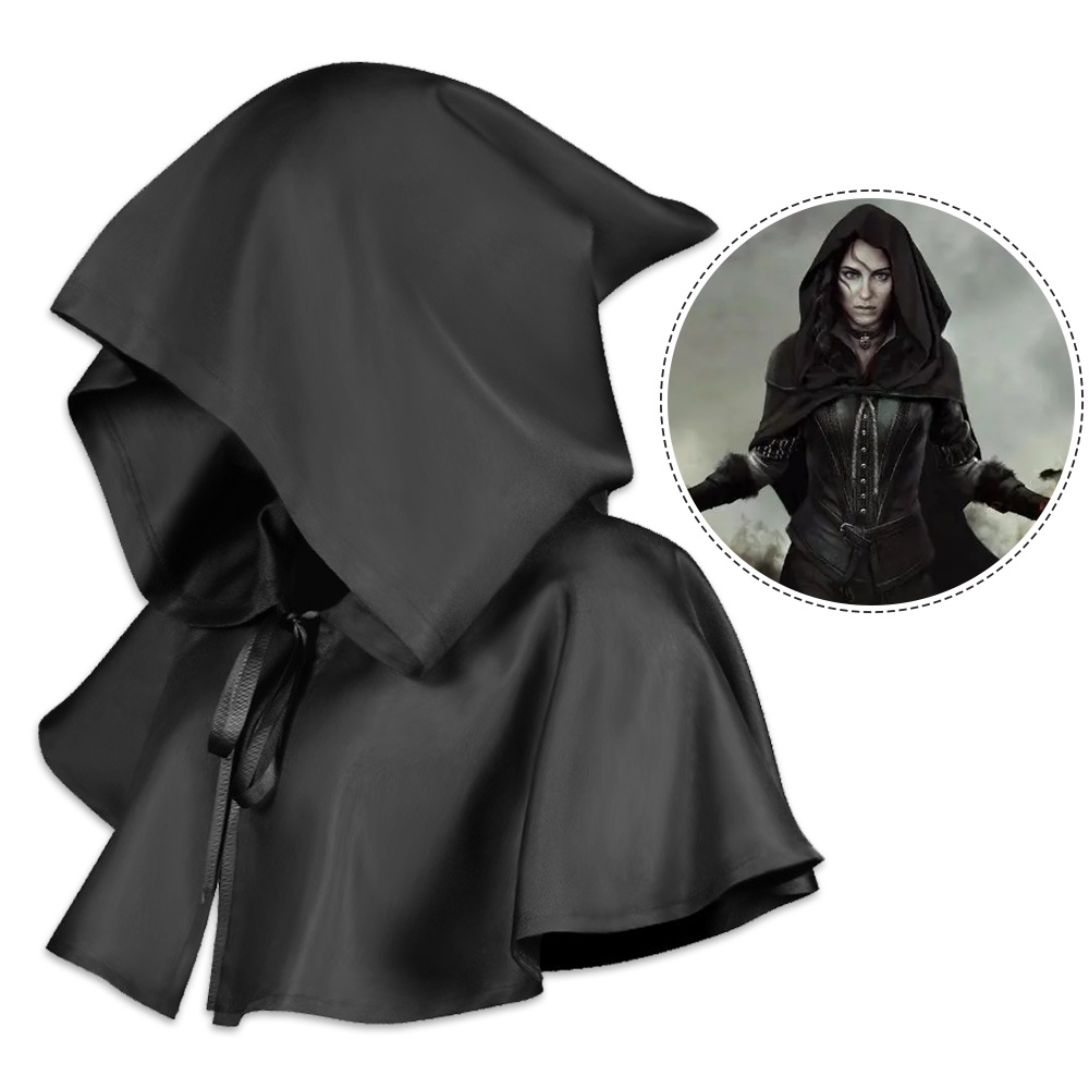 Medieval Witch Wizard Fancy Punk Cloak Gothic Cosplay Adult Hooded ...