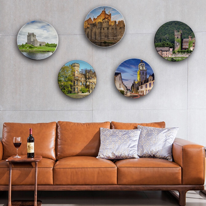 European castles hanging plate Art home and office wall decoration ...